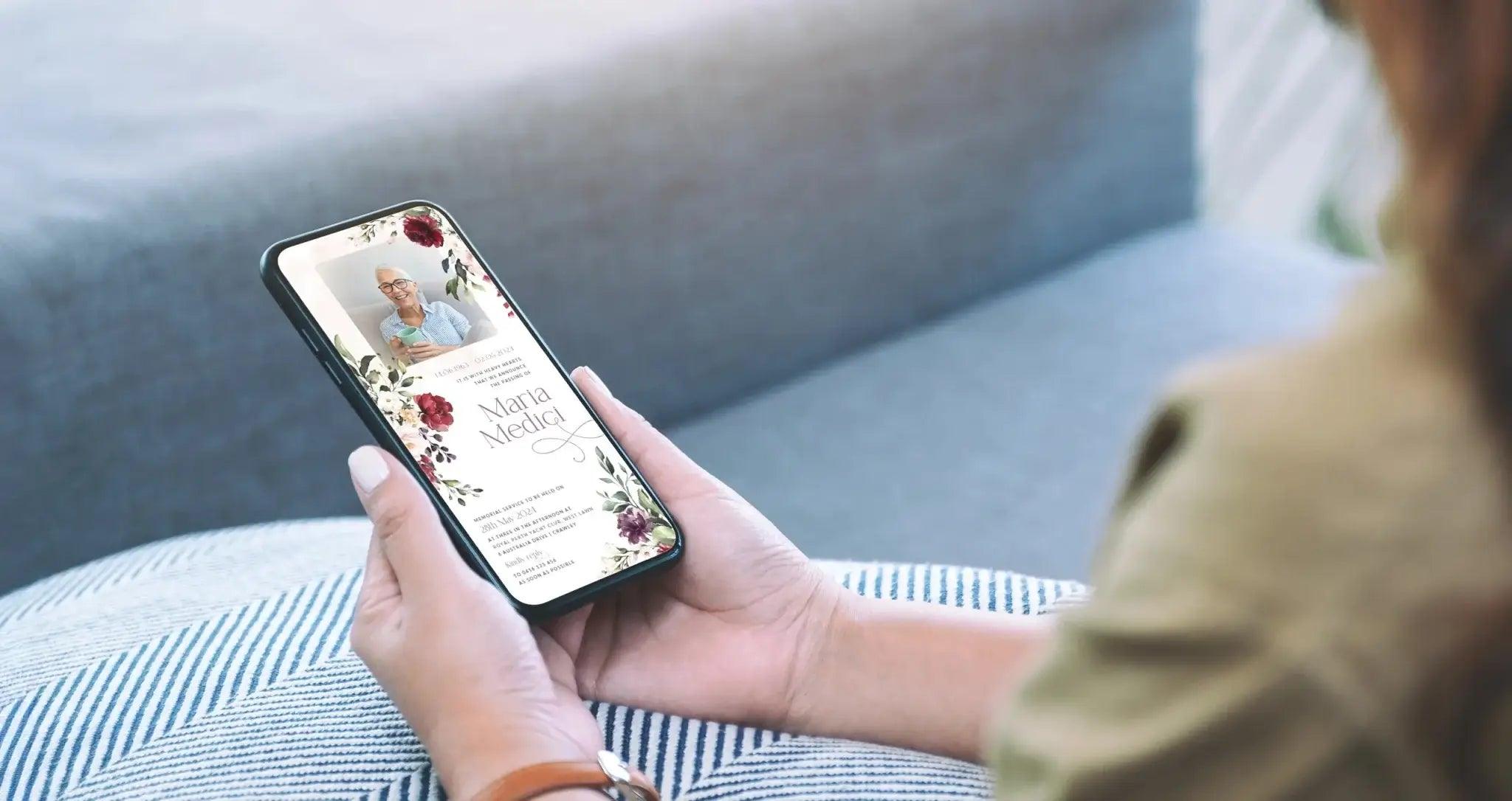 Digital Funeral Invitations & Announcements | Eternal Prints